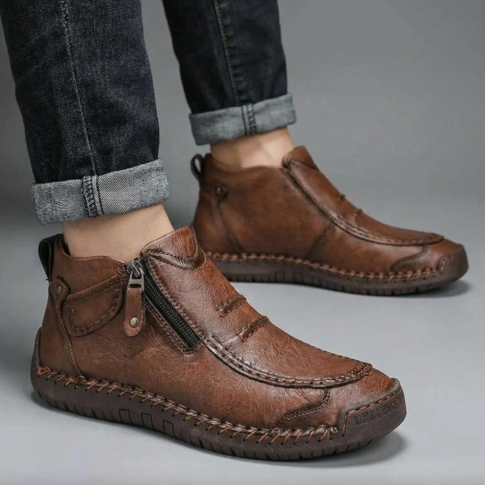 2026 EaseStep™ Classic Hand-Stitched Leather Loafers – Comfortable, Su ...